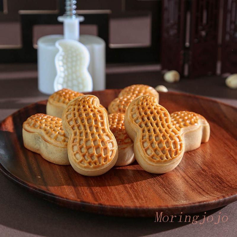 JoJo Silicone Material Chinese Moon Cake Mould Peanut Shape Mooncake ...
