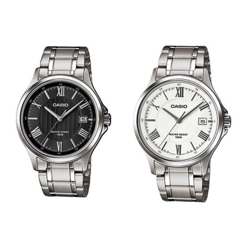 Casio Mtp 1383d Silver Color Stainless Steel Analog Mens Quartz Watch Shopee Malaysia