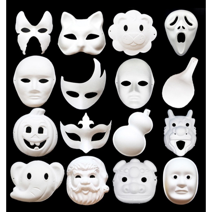 [Ready stock] Kids creative corner - Art and craft DIY plain paper mask ...