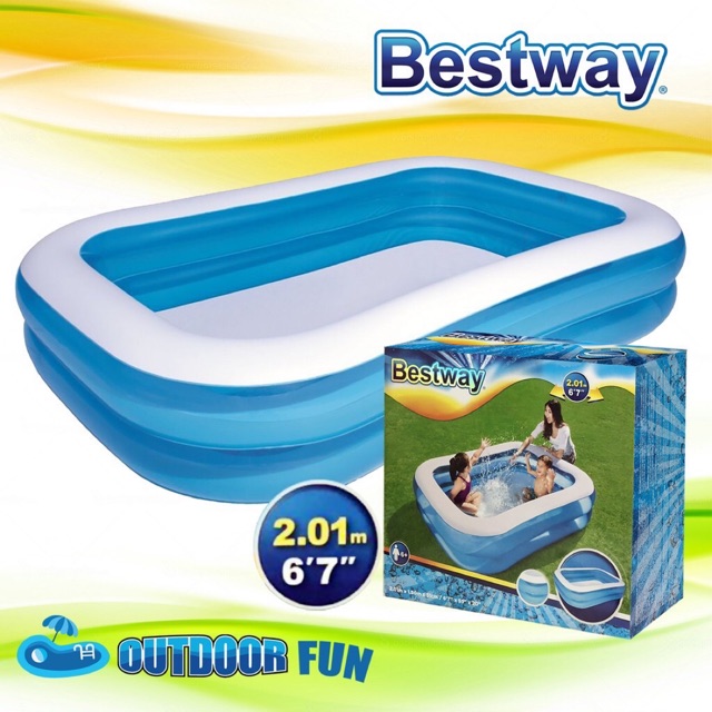 Bestway Inflatable Family Pool (201x150x51cm) / Kolam Renang Keluarga ...