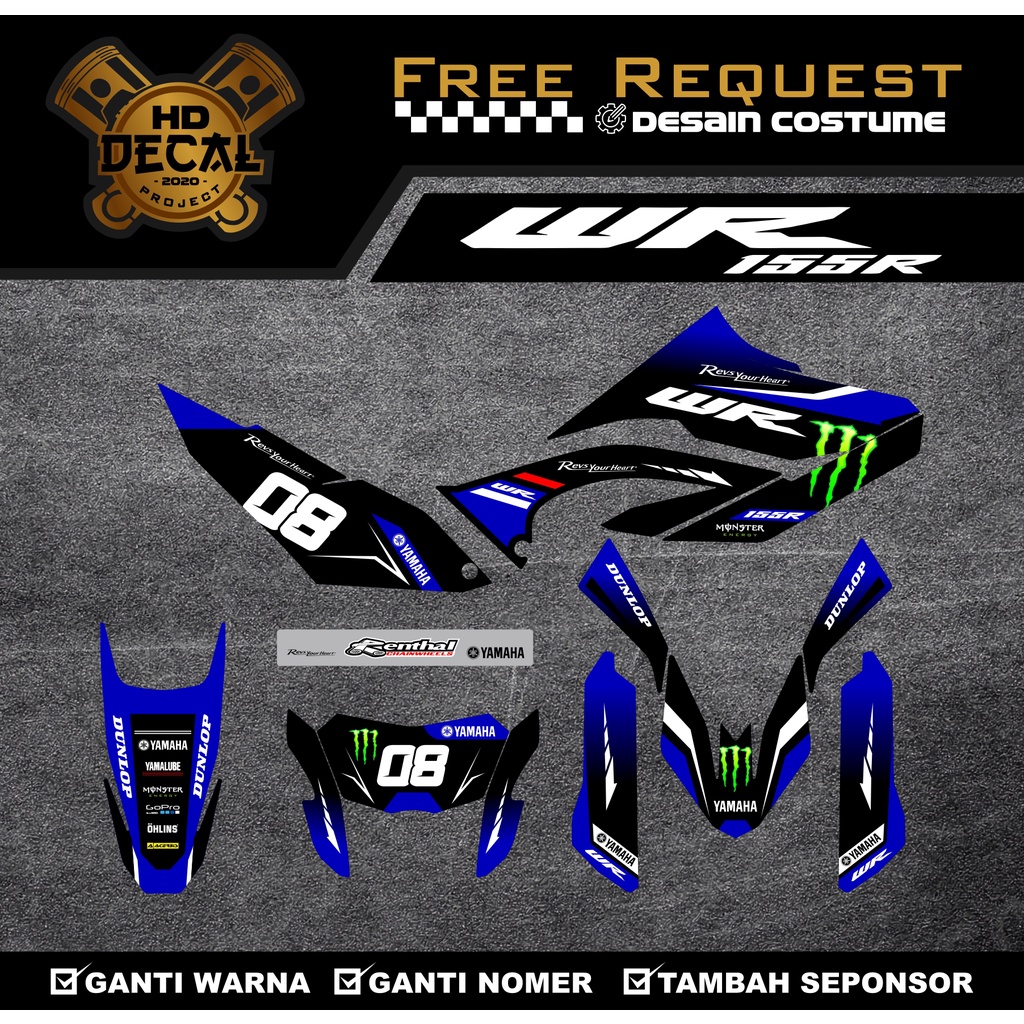 Yamaha WR 155 STICKER decal yamaha wr155 decal | Shopee Malaysia