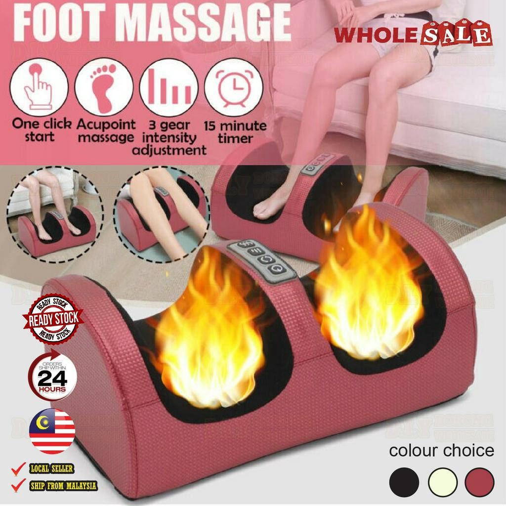 Electric Foot Massager Adjustable Modes Heating Therapy Muscle ...
