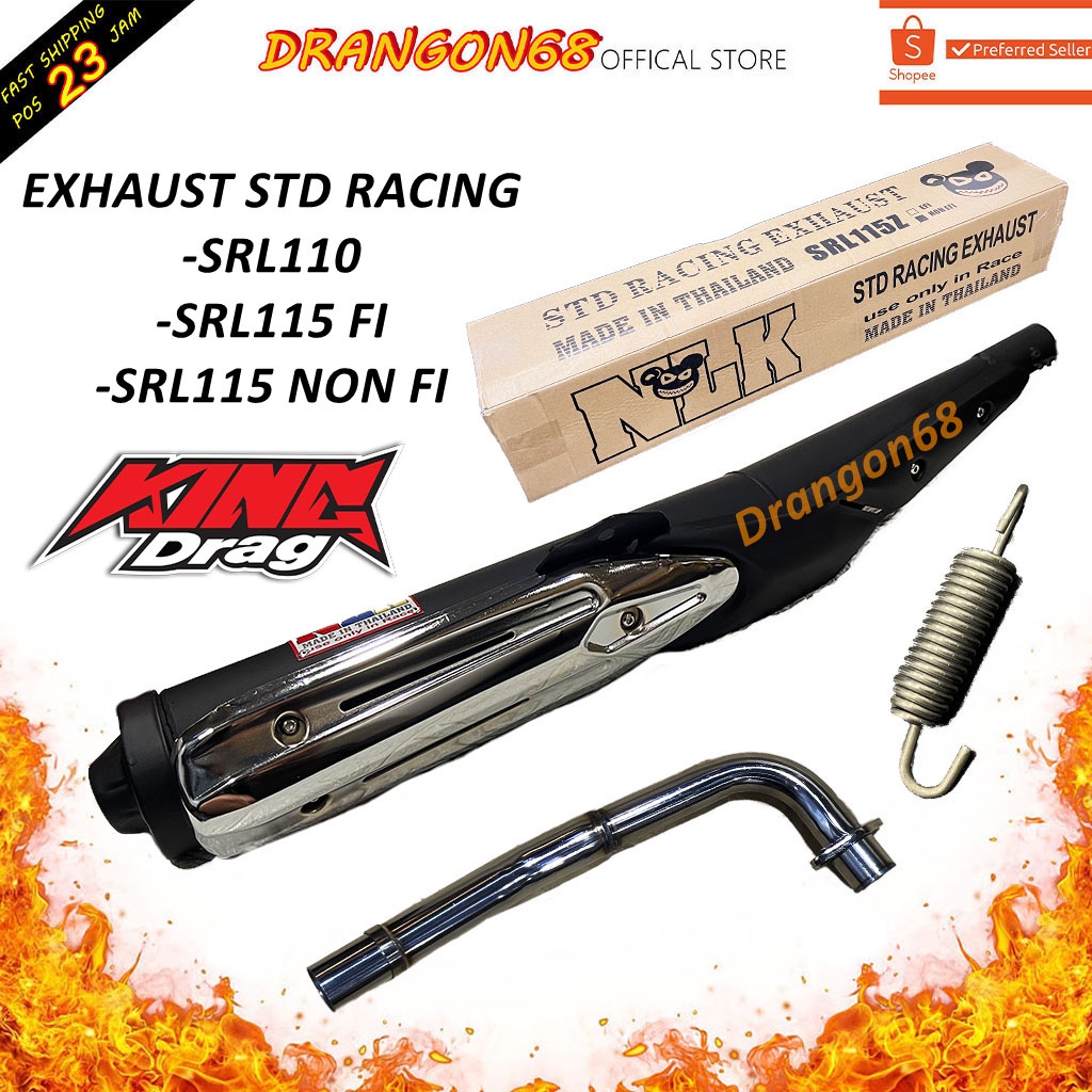 SRL115 FI/SRL115 NON FI/SRL110 King drag NLK exhaust Srl115 ...