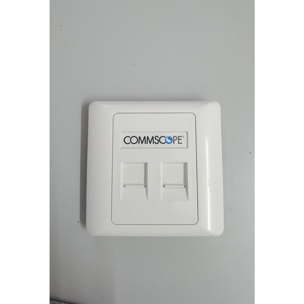 Commscope AMP® Flat Faceplate ( 2 Port ) *🔥Suitable for Commscope ...