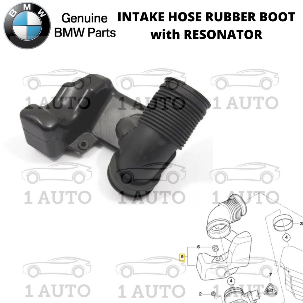 GENUINE BMW PARTS INTAKE HOSE RUBBER BOOT with RESONATOR BMW E46 318i 2 ...