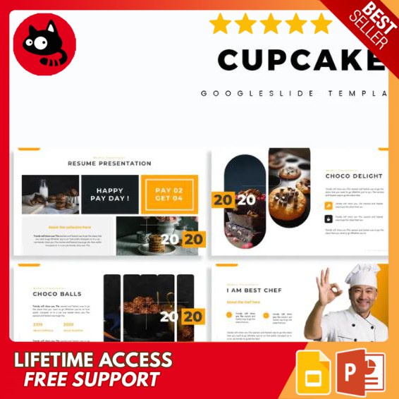 Cupcakes - Google Slide Template / Powerpoint presentation Template ...