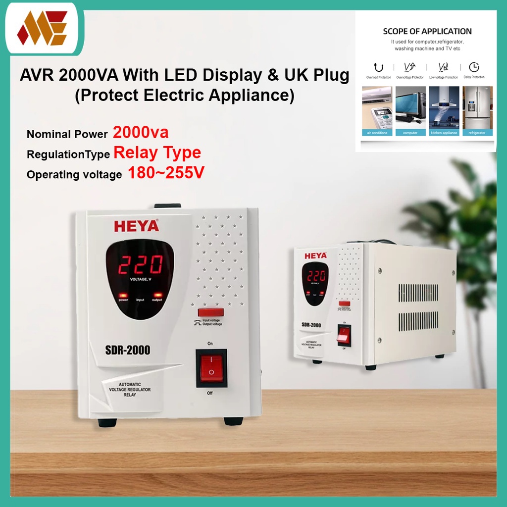 AVR 2KVA Automatic Voltage Regulator : Voltage Stabilizer Power with ...