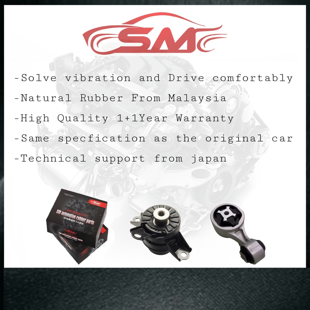 SM Engine Mounting Set - Proton Saga BLM 1.3 1.6 Auto 2008-2011 ( 1+1Year Warranty Unlimited ...