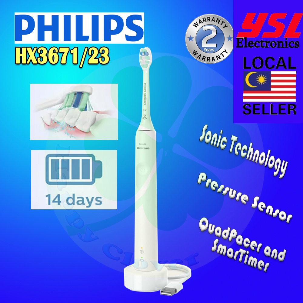 Philips Sonicare 3100 Series Sonic Electric Toothbrush HX3671/23 With ...