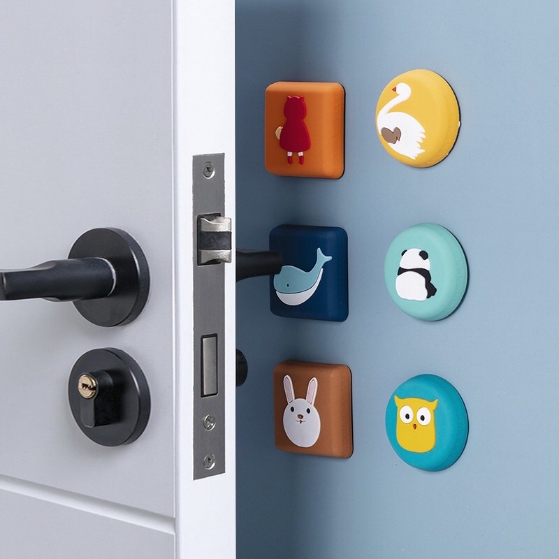 Extremely cute animal-shaped silicone pad to prevent door impact ...