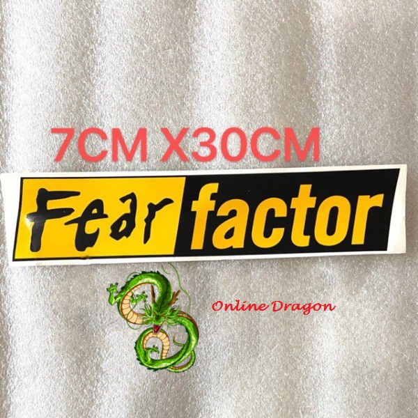 Fear Factor 7cm x 30cm Cutting Print Sticker Decal Road Gear 4X4 Pick ...