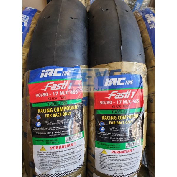 Tayar Tyre Tire IRC Fasti 1 2 Pro Racing Soft Slick 💯% Original 90/80 ...