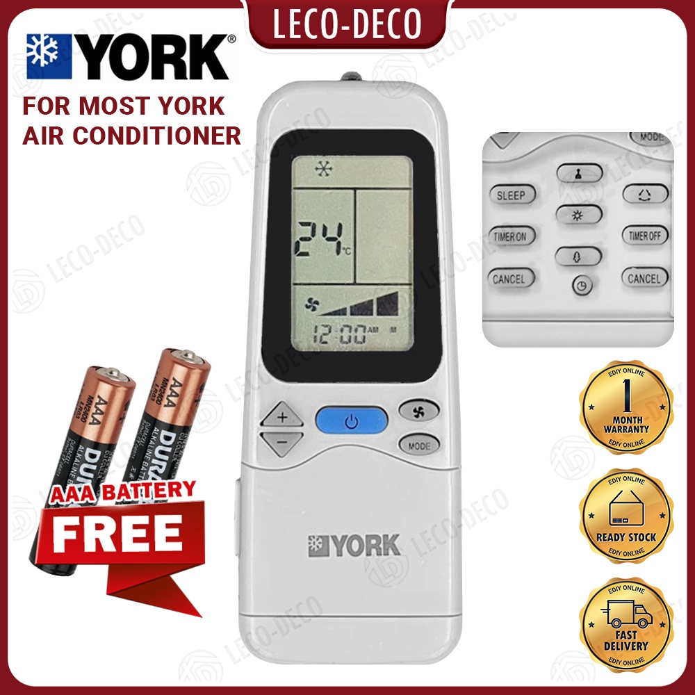(Ready stock) York Air Cond Conditioner Aircon AirCond Remote Control YK3 YK03 ALAT KAWALAN JAUH ...