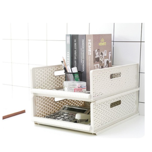 2 PCS Wardrobe storage closet layered partitions drawer storage box ...
