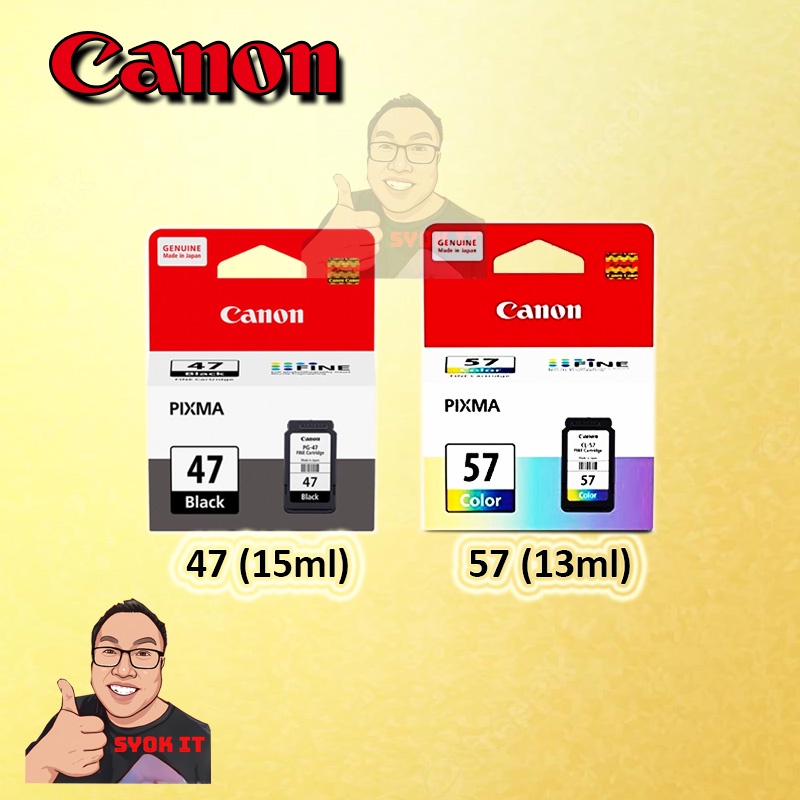 [ORIGINAL] CANON PG47 / PG 47/ PG-47 BLACK / CL57 / CL-57 / CL 57 COLOR ...
