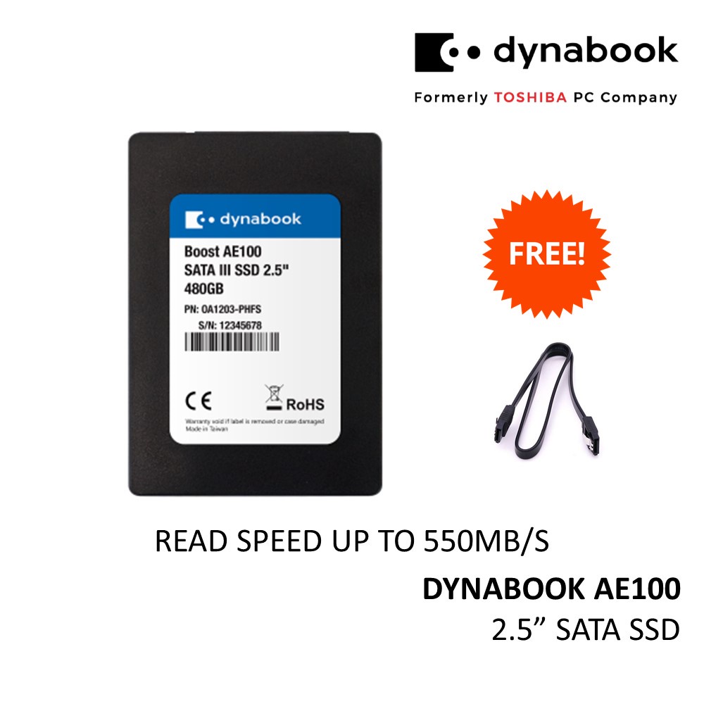 TOSHIBA DYNABOOK BOOST AE100 SATA III 2.5" 240GB SSD (OA1203-PHES) WITH ...