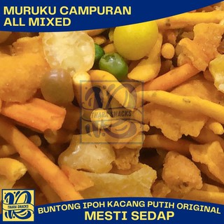 Thara Snacks Muruku Campuran / All Mixed Buntong Ipoh Kacang Putih Original - 110G/250G/500G/1KG ...