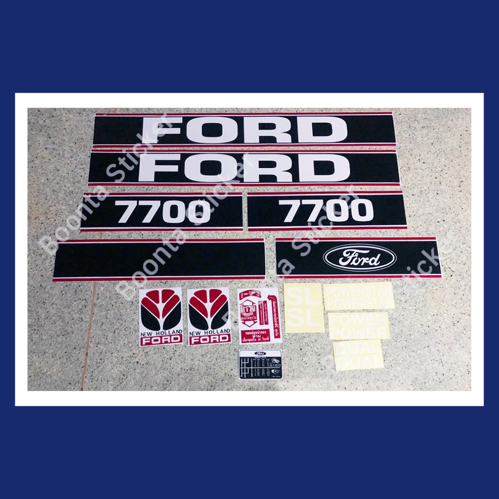 Ford Tractor Sticker Model 7700 Black-Red Big Screen Work/Beautiful ...