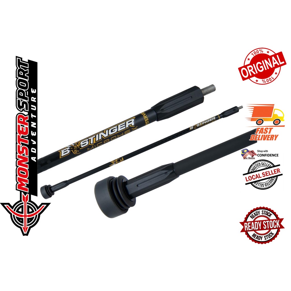 B-Stinger Archery Target Stabilizers Mono Carbon Microhex Long Rod with ...