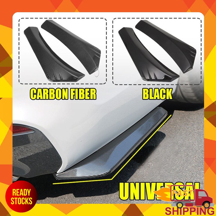 Car Bumper Side Skirt Spoiler Rear Lip Angle Splitter Diffuser Plate ...