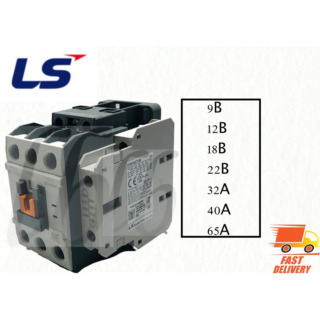 LS MC- 9B/ 12B/ 18B/ 22B/ 32A / 40A / 65A METASOL MAGNETIC CONTACTOR 3 POLE AC240V/415V | Shopee ...