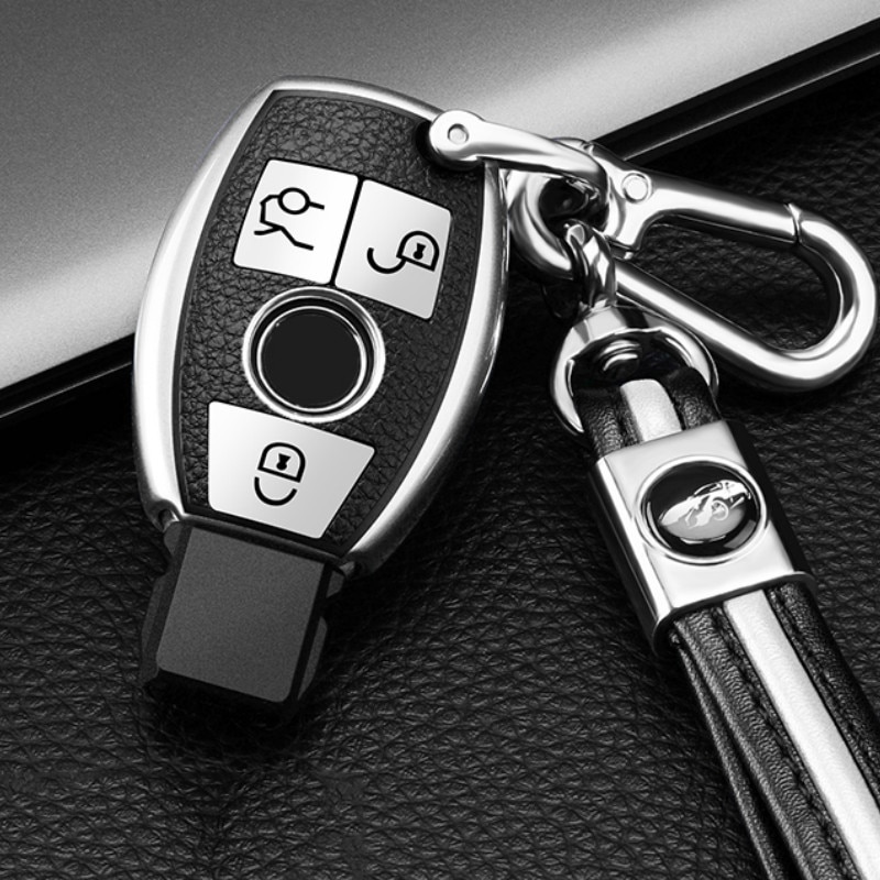 PU+TPU Car Key Case For Mercedes Benz W203 W204 W211 CLK C180 E200 AMG ...