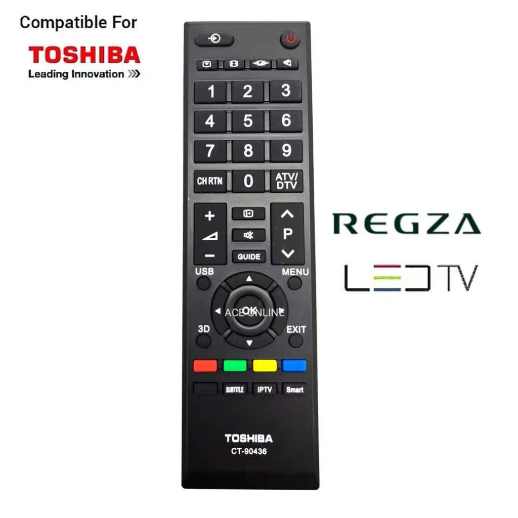 Toshiba Regza LED /LCD TV Remote Control CT-90436 Compatible With CT ...