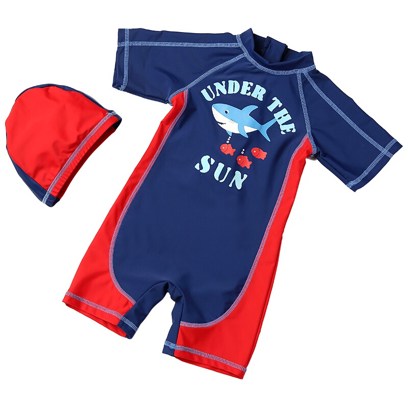 Yuke Children's Swimsuit Boys' One-Piece Sunscreen Swimwear Children ...