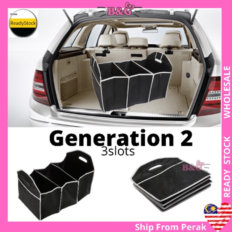 50L Car Boot Collapsible Storage Organizer Cargo Toy Sport Fishing ...