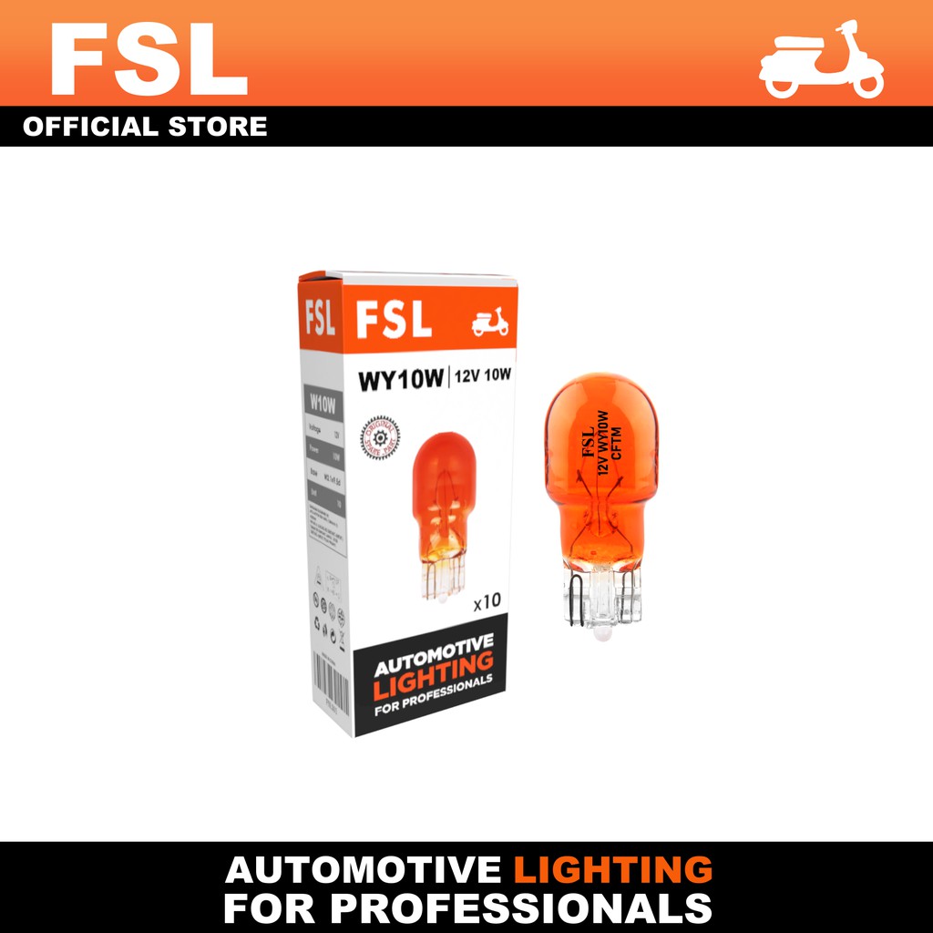 FSL Bike Signal Bulb 12V Amber (10W x 1 Box x 10 Pcs) | Shopee Malaysia