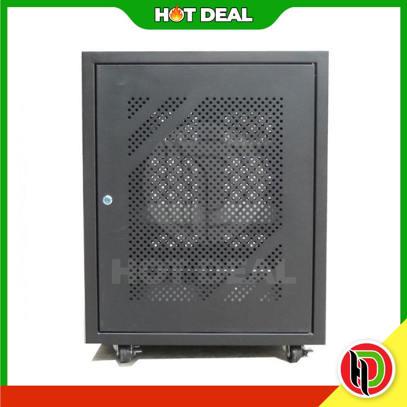 19" GrowV 15U Floor Stand Server rack w/ Back Cover & Rollers - 15U ...