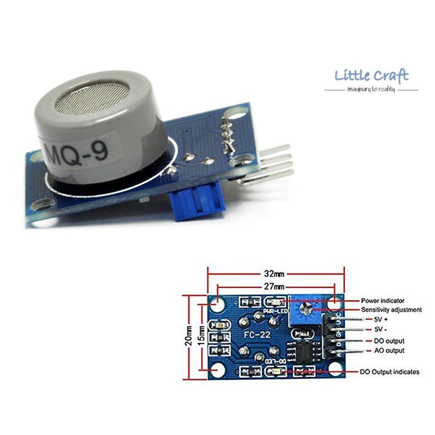 MQ-9 Carbon Monoxide & Flammable Gas Detector Sensor Module | Shopee ...