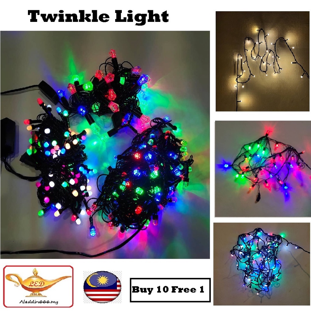 5/10 Meter 28/100Led LAMPU HARI RAYA / DEEPAVALI LED Twinkle Light LED ...