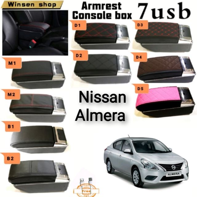 Nissan Almera 7usb armrest console box | Shopee Malaysia