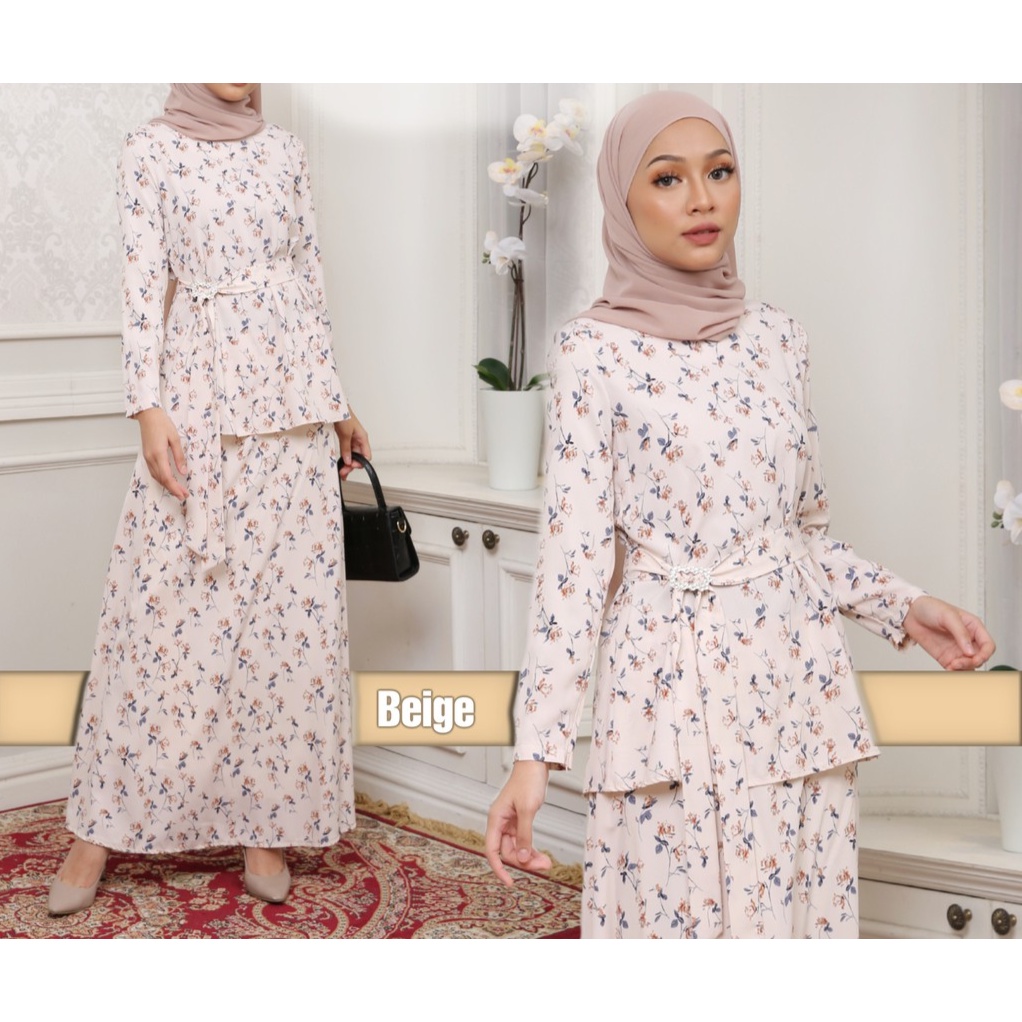 Baju Kurung Moden Polkadots Tema Retro 60an 70an Saloma P. Ramlee Corak ...