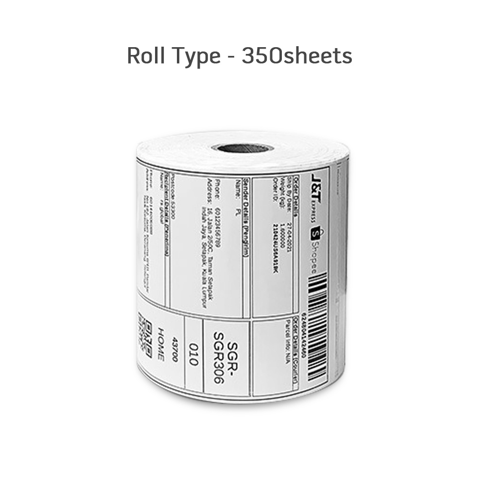 1000 PCS A6 Thermal Sticker Thermal Label Shopee Air Waybill 10 x 15 cm ...