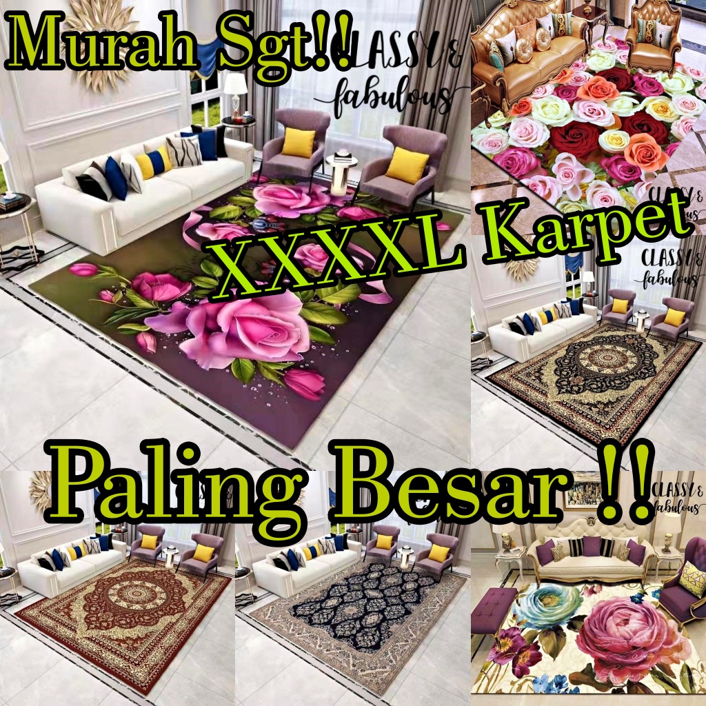 Murah Gilerr 6XXL Karpet Velvet Size Paling Besar Paling Cantik ...