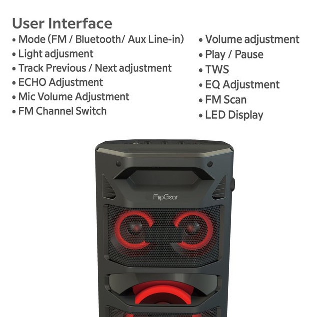 Vinnfier Tango Pro 3 WMU 200W Portable Trolley Karaoke Speaker Wireless Bluetooth KTV Mic with ...