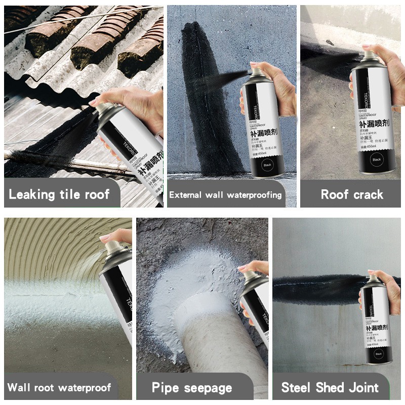 Roof waterproof trap transparent spray anti leakage spray leak repair ...