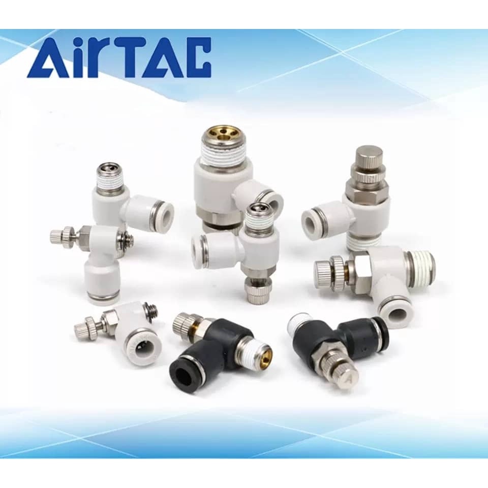 AIRTAC PSL (A TYPE) SPEED CONTROLLER ONE-TOUCH FITTING PUSH IN FLOW CONTROLLER CONNECTOR PSL4 ...