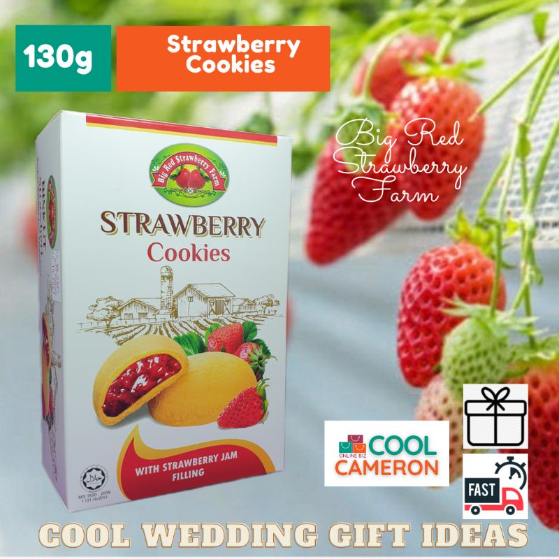 Cool Door gift. Strawberry Cookies/ Biskut Strawberi Berinti Jem ...