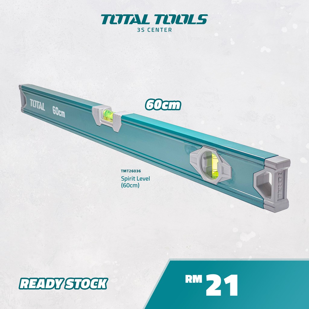 TOTAL Spirit Level (60cm, Bubble Ruler) - TMT26036 | Shopee Malaysia