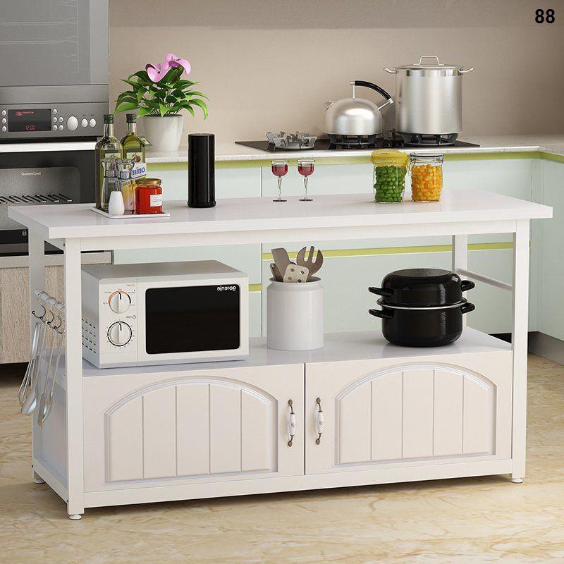 kitchen rack microwave oven storage cabinet floor multi-layer storage ...
