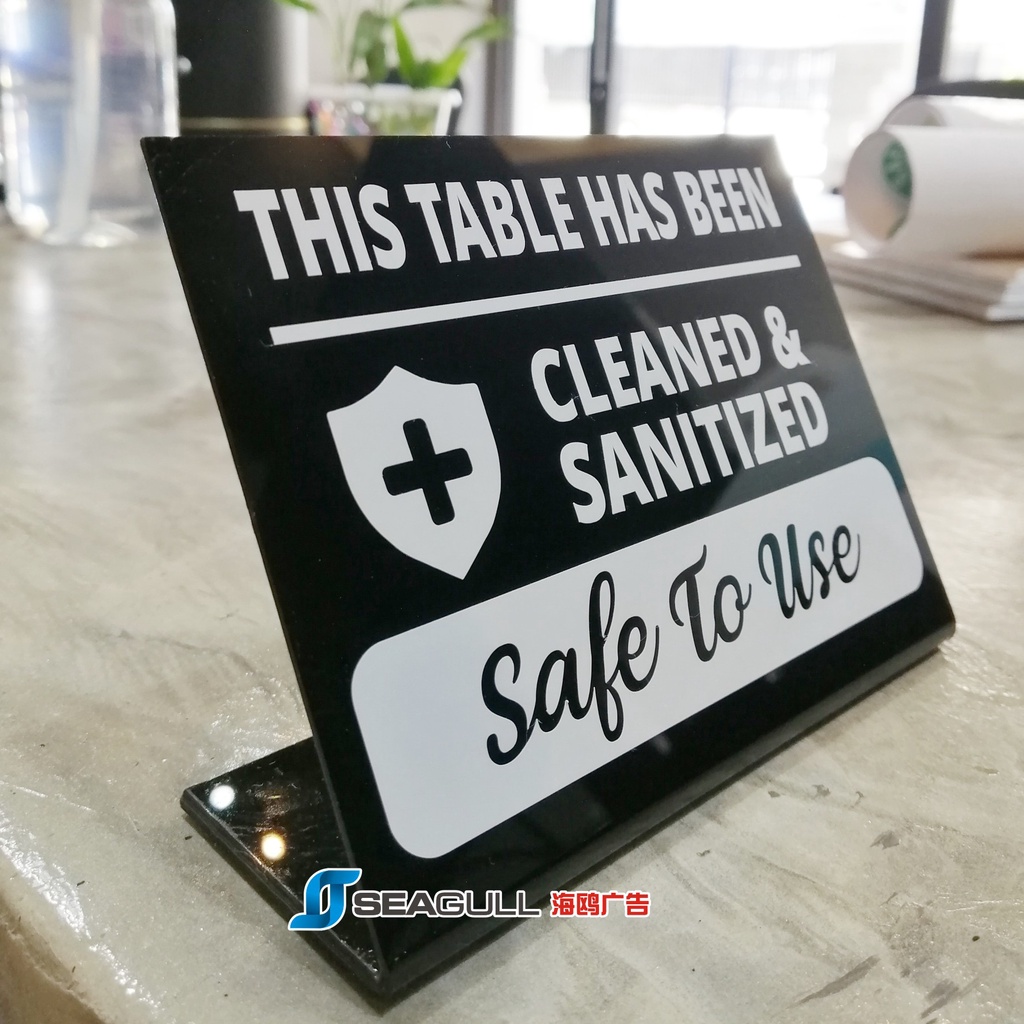 Clean and Sanitize Safe To Use This Table Has Been Cleaned & Sanitized ...