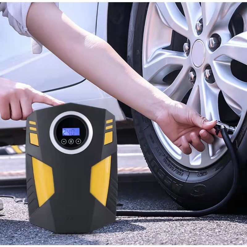 Electric Air Tyre Car Inflator Pump Tayar Kereta Digital Tire Pressure ...
