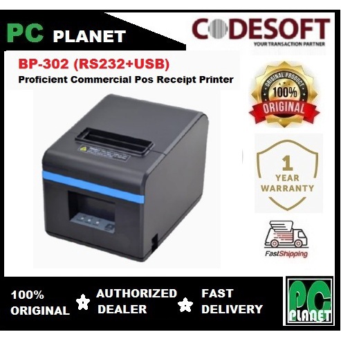 CodeSoft TP-D825/ C200 / BIG BP-301 / BP-302 Thermal Receipt Printer ...