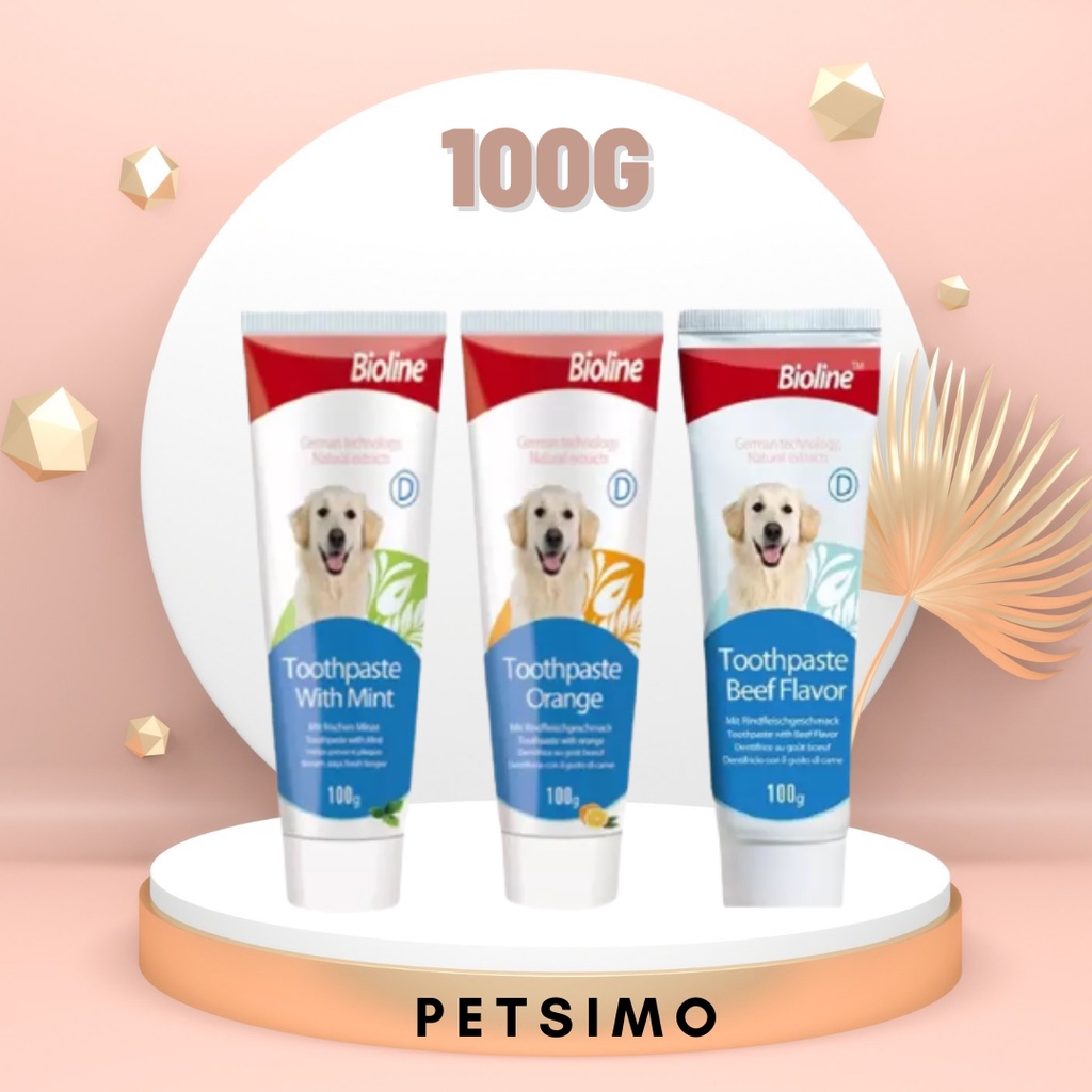 Bioline Dog Toothpaste Dental Care 100G - Bioline Toothpaste, Orange ...