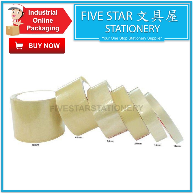 fivestar2u OPP Tape / 18mm / 24mm / Transparent Tape Fragile Tape / OPP ...