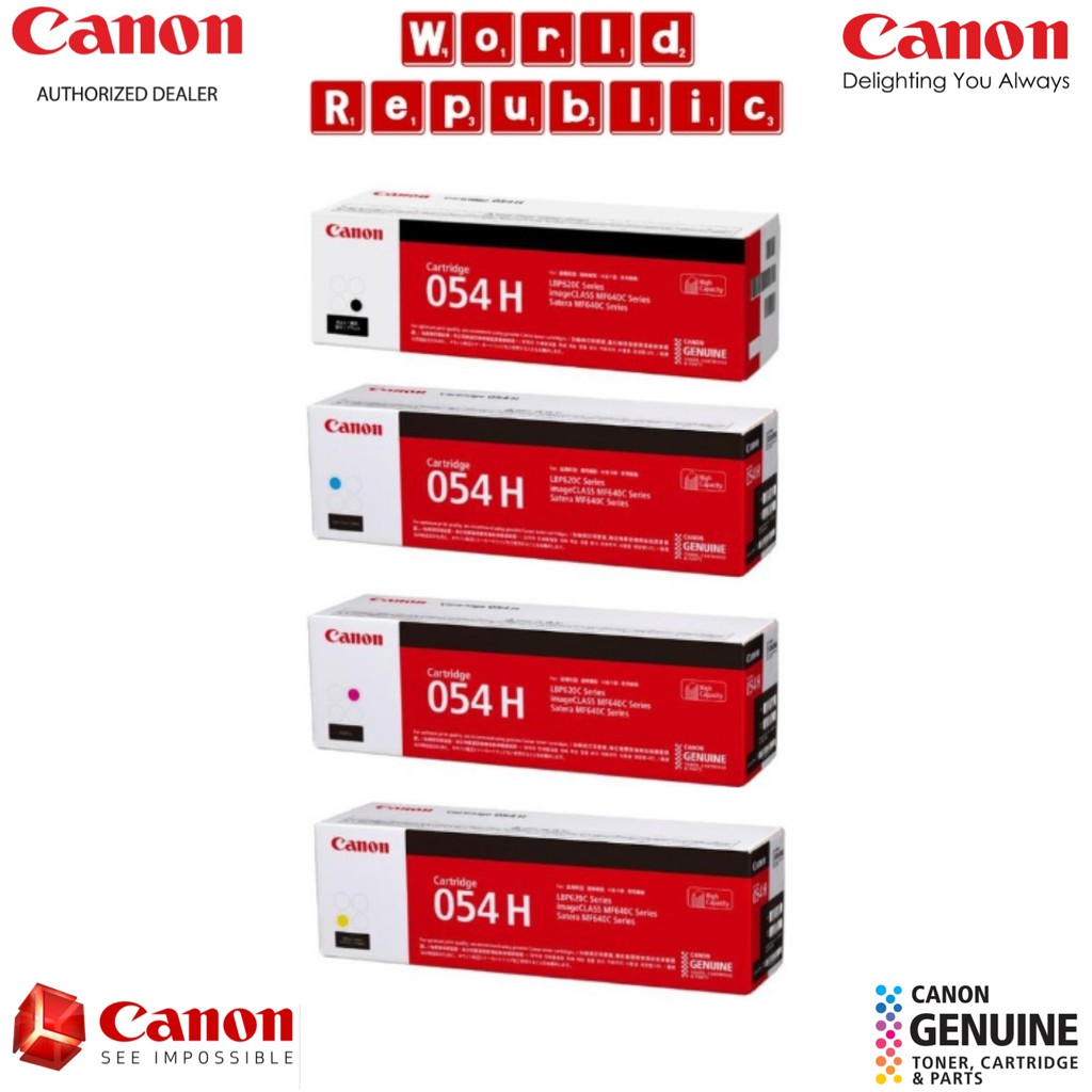 Canon Original 054 054H BK/C/M/Y Toner - 054BK 054C 054M 054Y - 054HBK 054HC 054HM 054HY ...