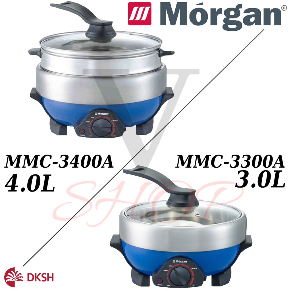 MORGAN MULTI PURPOSE COOKER STAINLESS STEEL 3L MMC-3300A / 4L MMC-3400A ...